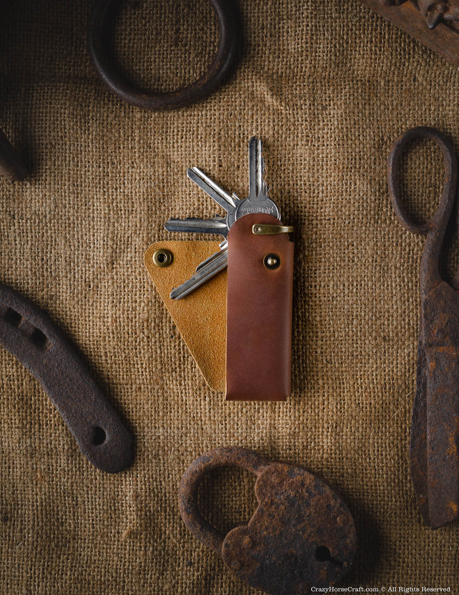 Minimalist Leather Key Organiser/Holder | Classic Brown – Crazy Horse Craft